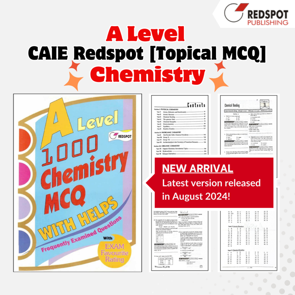 Cambridge Redspot A Level Chemistry MCQ with HELPs [Topical: Latest ...