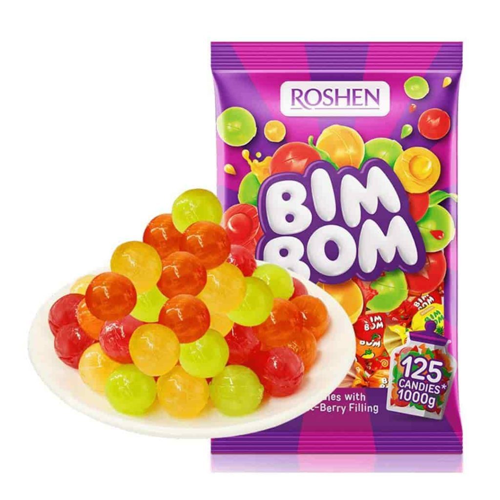 halal ROSHEN BIM BOM Hard Candy with Chewy Filling 500g.1kg | Shopee ...