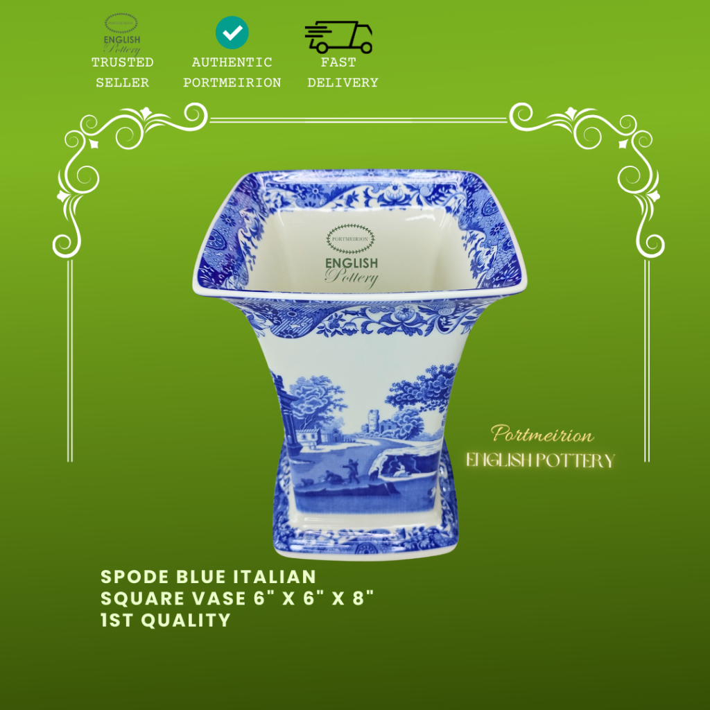 Spode Blue Italian Vase 8 inch 1st Quality (CHN) | Shopee Malaysia