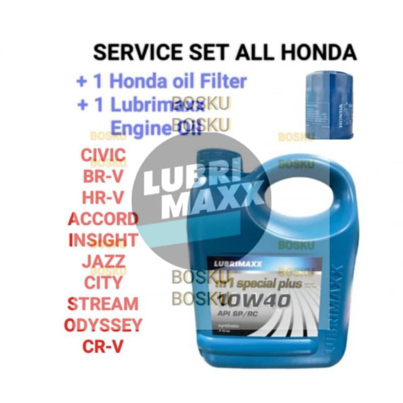 Honda Oil Filter +Lubrimaxx 10W40-4L Engine Oil SERVICE Set Honda Civic CITY ACCORD Jazz Odyssey ...