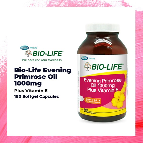 Bio-Life Evening Primrose Oil 1000mg Plus Vitamin E 180's Softgel ...