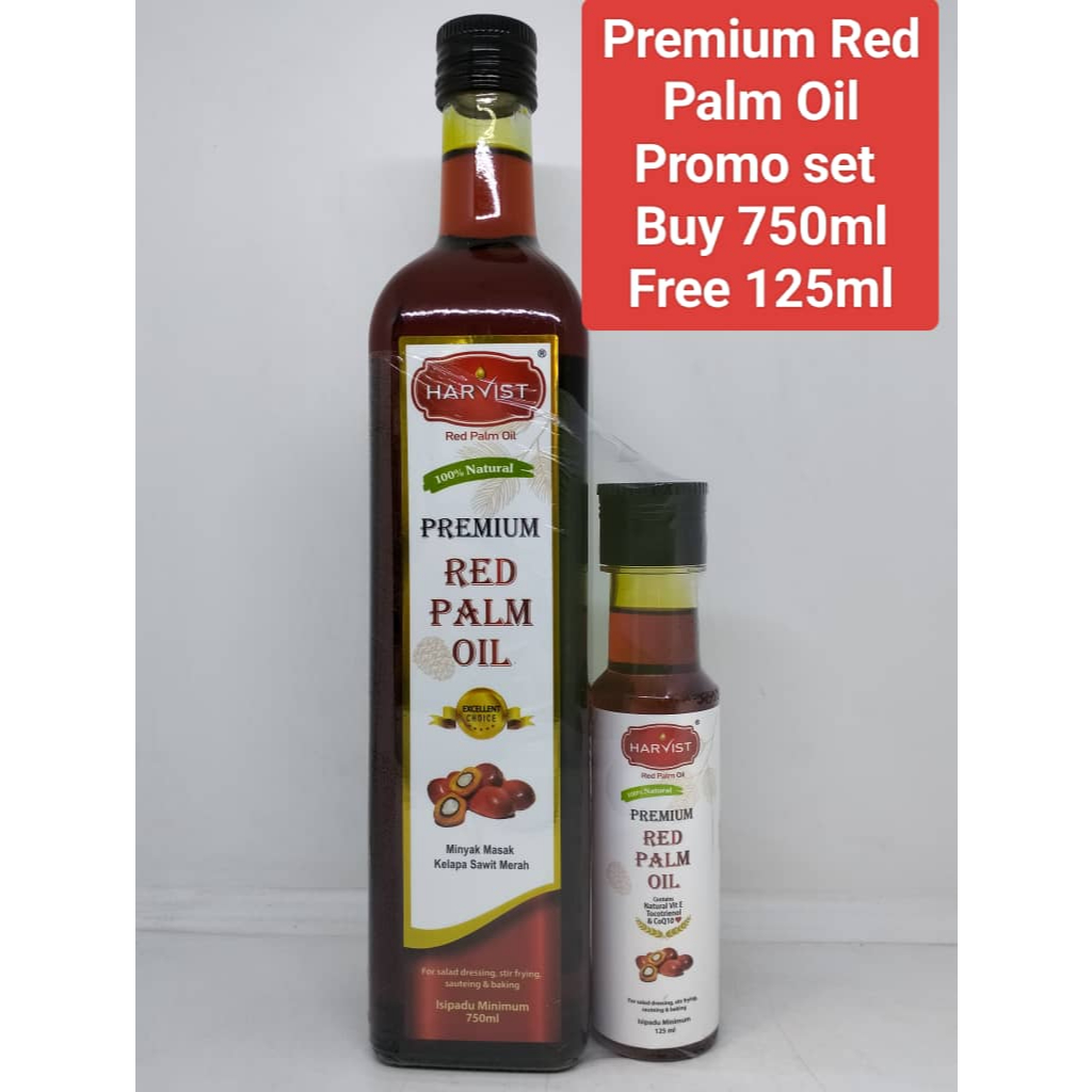 HARVIST PROMO SET- PREMIUM RED PALM OIL 750ml FREE 125ml | Shopee Malaysia