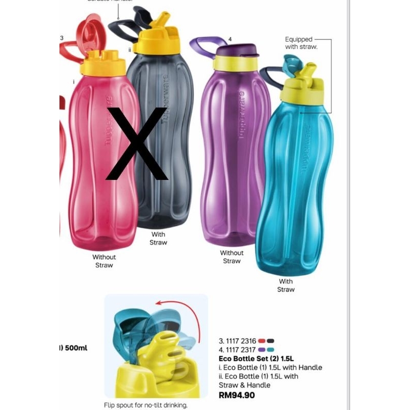 Eco bottle Tupperware 1.5L | Shopee Malaysia