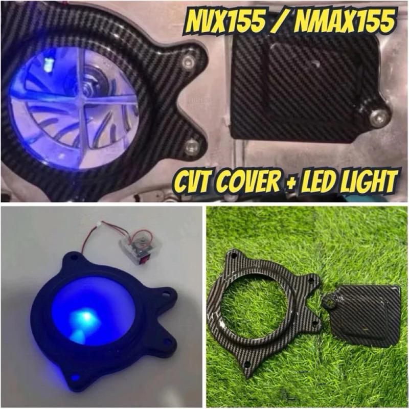 NVX V2 CVT COVER JERNIH LAMPU LED PENUTUP CVT CARBON NVX V2 NMAX V2 CVT ...