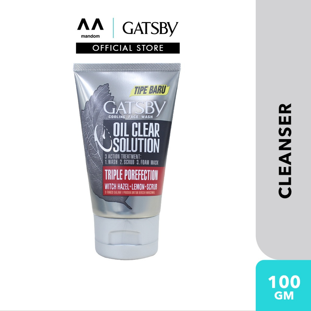 GATSBY Cooling Face Wash Triple Porefection 100g (mens face wash, face ...