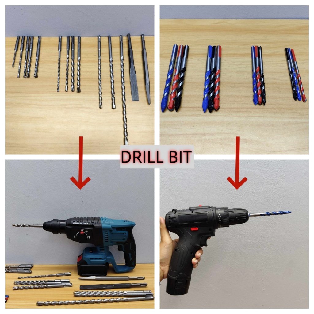 DRILL BIT MULTIFUNCTION WALL WOOD METAL CONCRETE BRICK ROUND HEAVY DUTY ...