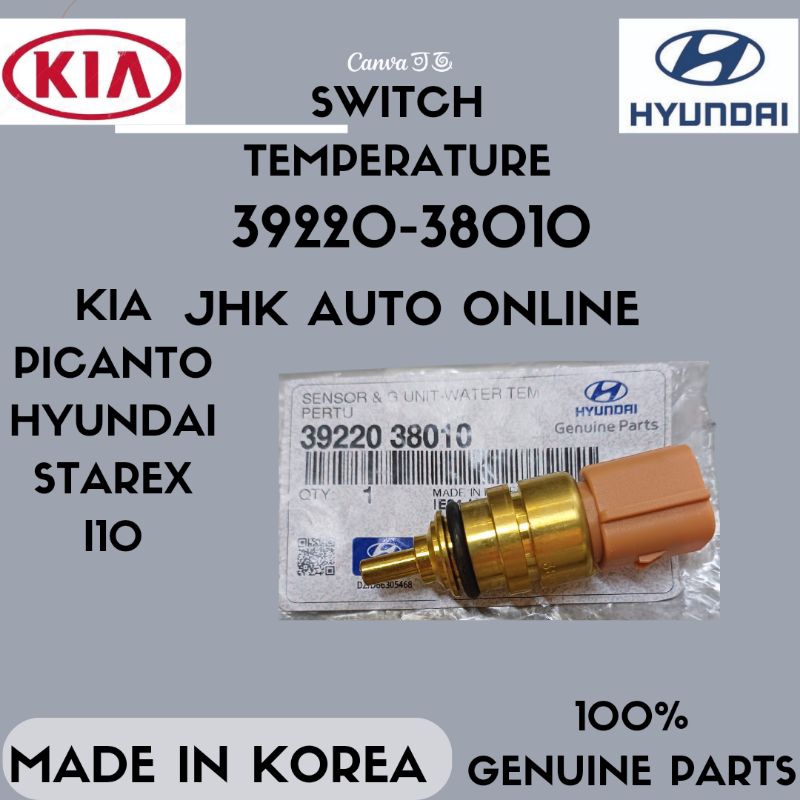 39220-38010 SENSOR WATER TEMPERATURE HYUNDAI STAREX /I10 KIA PICANTO ...