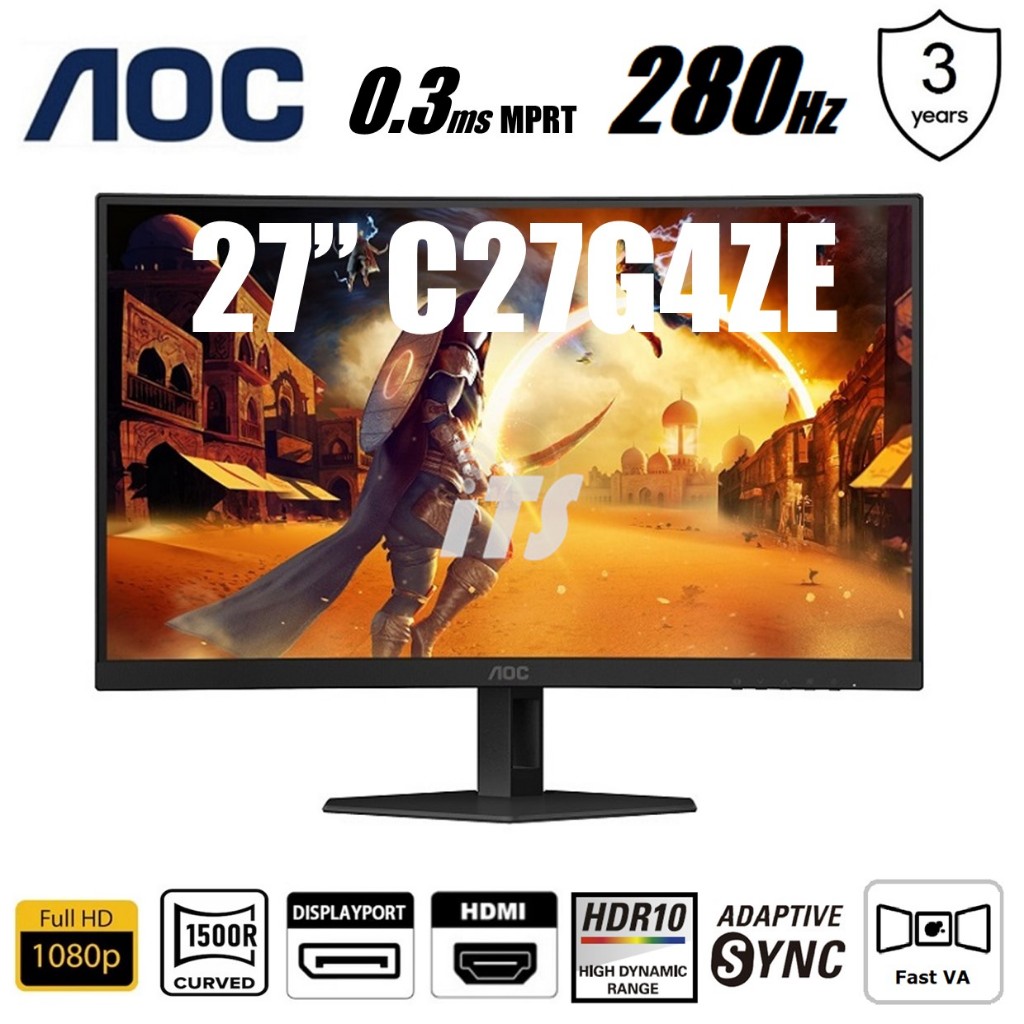 AOC 27" C27G4ZE 0.3ms 280Hz Curved Gaming Monitor (Fast VA) | Shopee ...