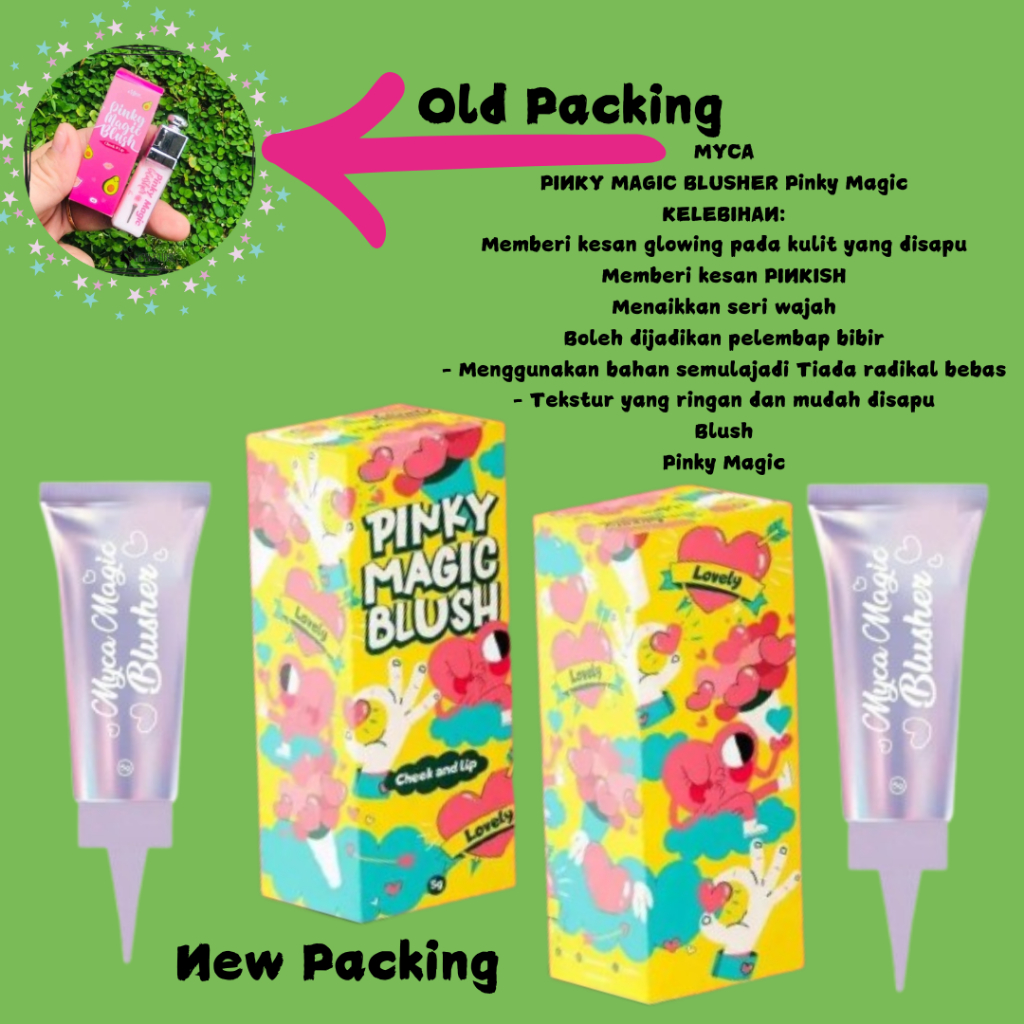 MYCA MAGIC PINKY BLUSHER 4g Pelembap Bibir Glowing PIPI / BERRY GLOW ...