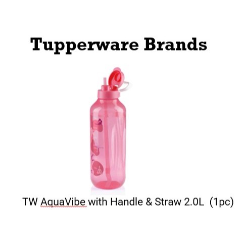 Tupperware Aqua Vibe 2L with Handle Innovative Flexi-Straw Eco Bottle ...