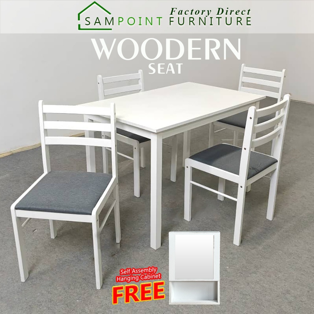 🔥PERCUMA HADIAH🔥Meja Makan 4 Kerusi | Set Meja Makan 4 Orang | Meja ...