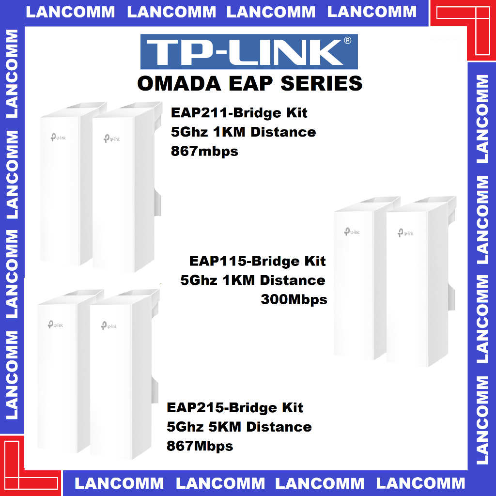 TP-LINK EAP115 / EAP211 / EAP215 BRIDGE KITS Wireless Bridge 5 GH 867 ...