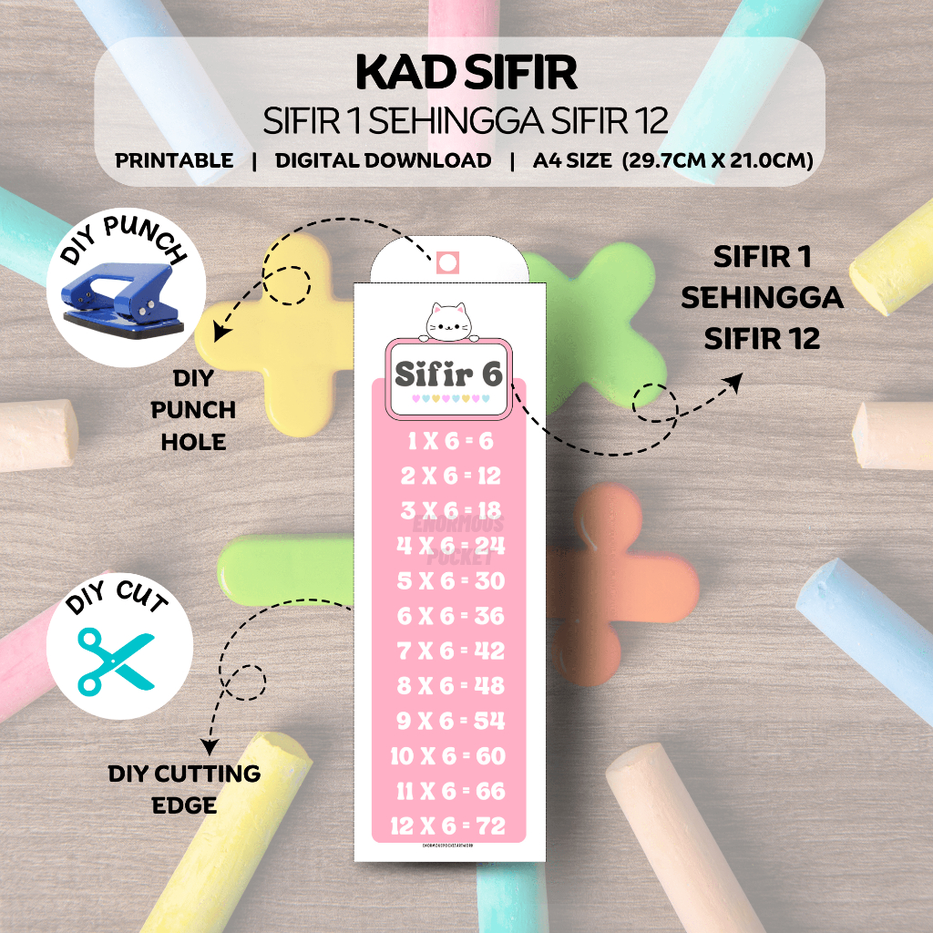 [PDF] Kad Sifir, Printable Card in A4, DIY cutting, DIY punch | Shopee Malaysia