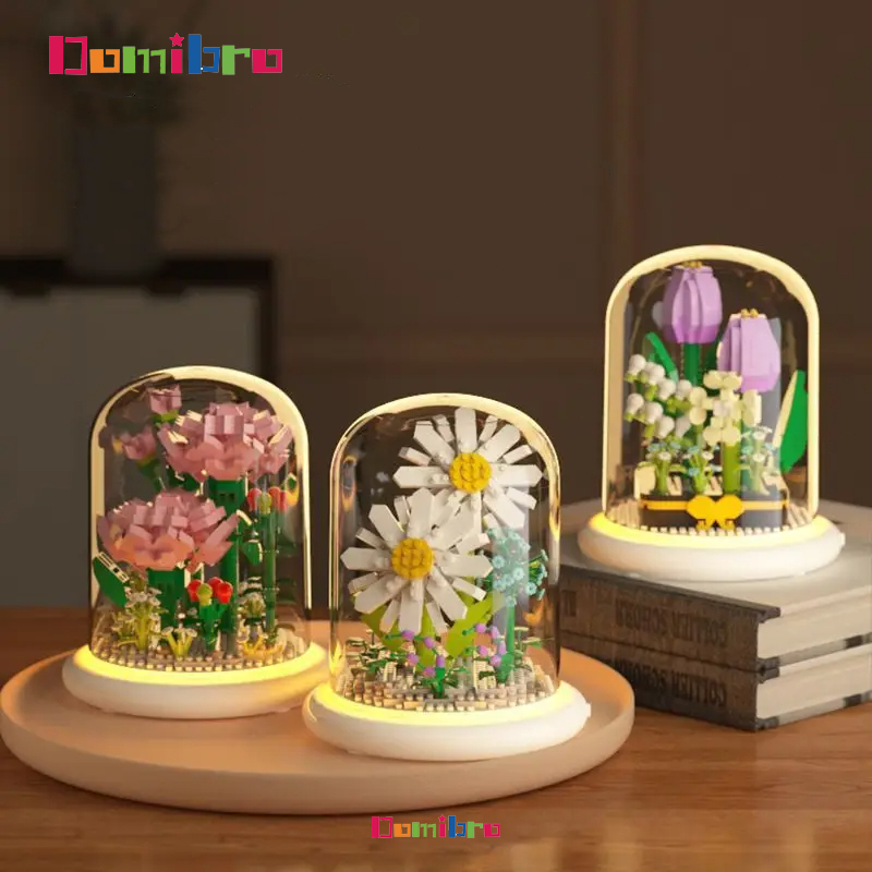 LED Bouquet Flowers Building Blocks Includes Cover Romantic Flower ...