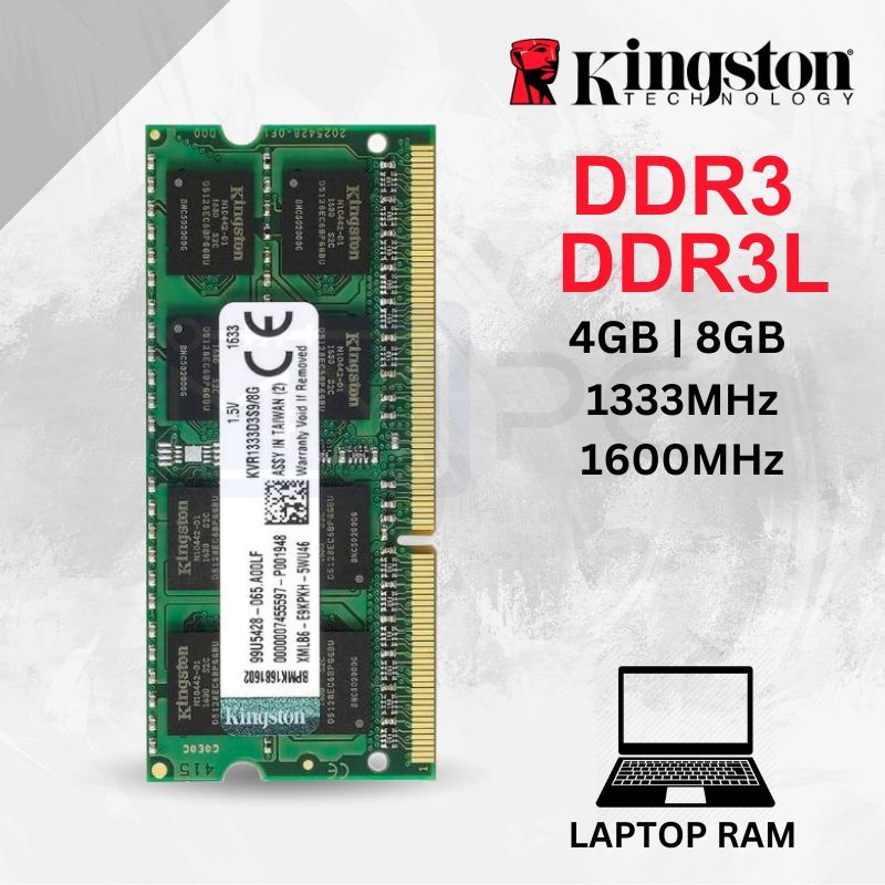 *Local Stock DDR3/DDR3L Kingston RAM Laptop 1333Mhz 1600Mhz 4GB 8GB ...