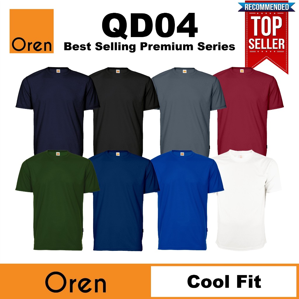 【BEST SELLER】 OREN SPORT Unisex Cool Fit Microfiber Round Neck Plain ...