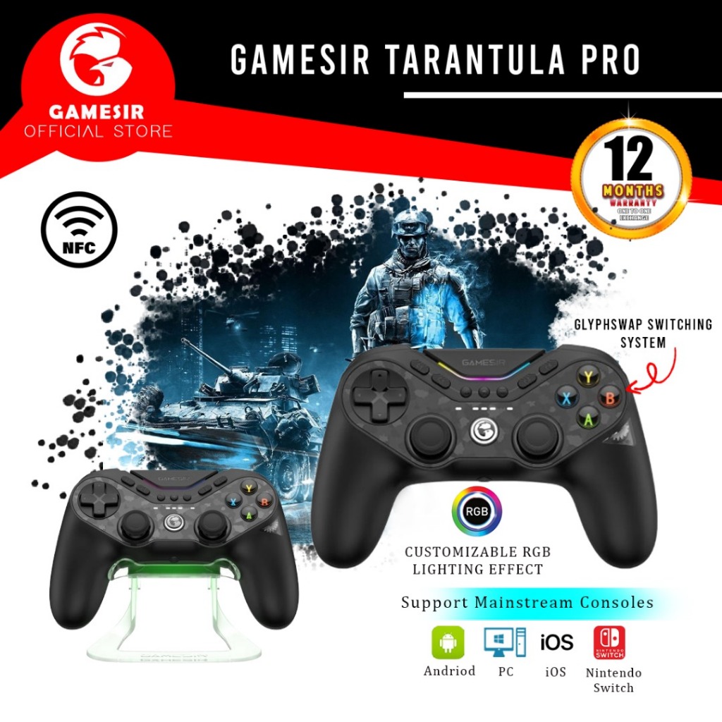 GameSir Tarantula Pro T3 PRO Wireless Gamepad Game Controller PC Joystick for Nintendo Switch ...