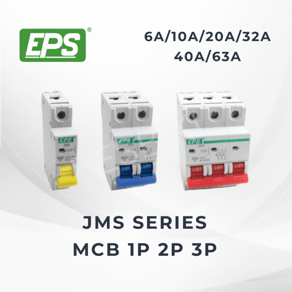 EPS JMS Series MCB 1P 2P 3P 6A 10A 20A 32A 40A 63A 6KA | Shopee Malaysia