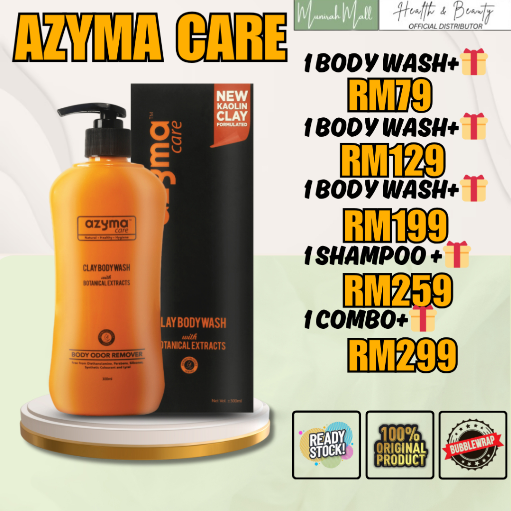 [ OFFICIAL DISTRIBUTOR ] AZYMA ECZEMA CARE SKIN SENSITIVE SHOWER BODY ...