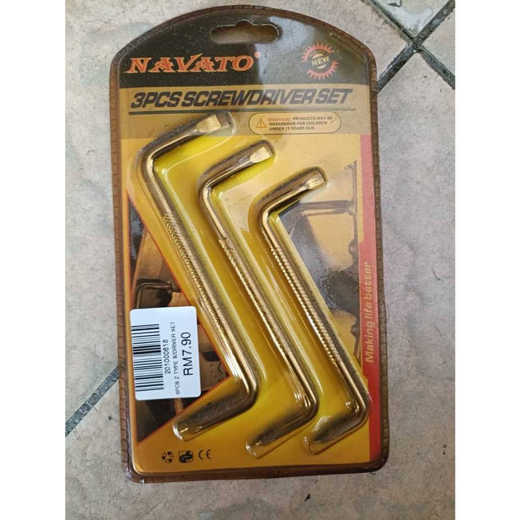 NAVATO 3PCS Z TYPE SCREWDRIVER SET | Shopee Malaysia