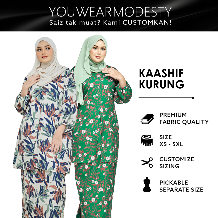 YouWearModesty Kaashif Baju Kurung Muslimah Plus Size Baju Kurung ...