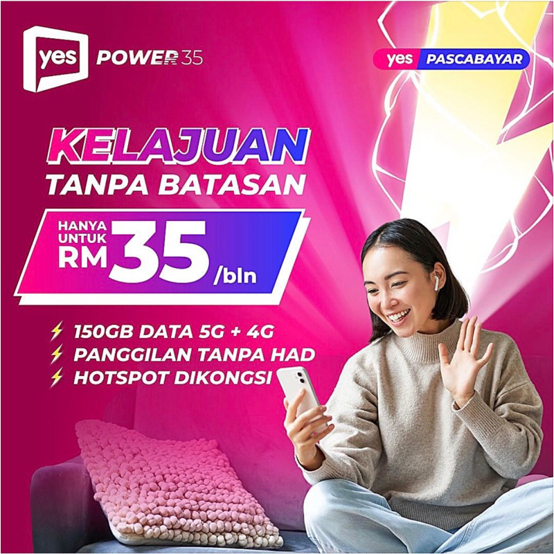 YES POSTPAID POWER35/INFINITE58 UNLIMITED 5G ((SIM ONLY)) | Shopee Malaysia