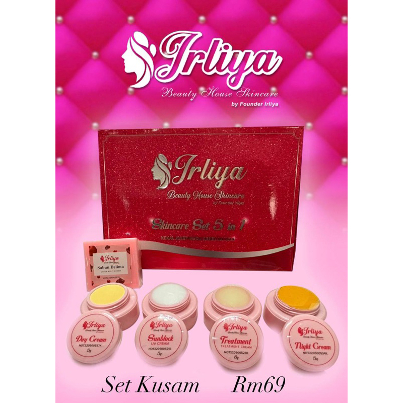 Irliya Set 5in1 SET JERAWAT / SET JERAGAT / SET KUSAM / TONER / SERUM ...