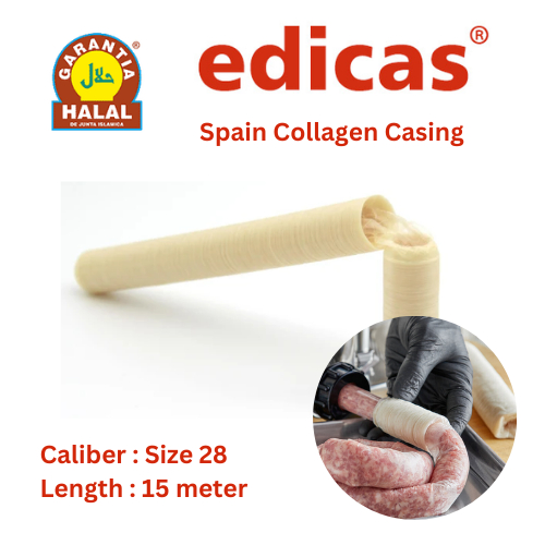 [HALAL] Spain Edible Sausage Collagen Casing Size 28 x 15m - EDICAS ...