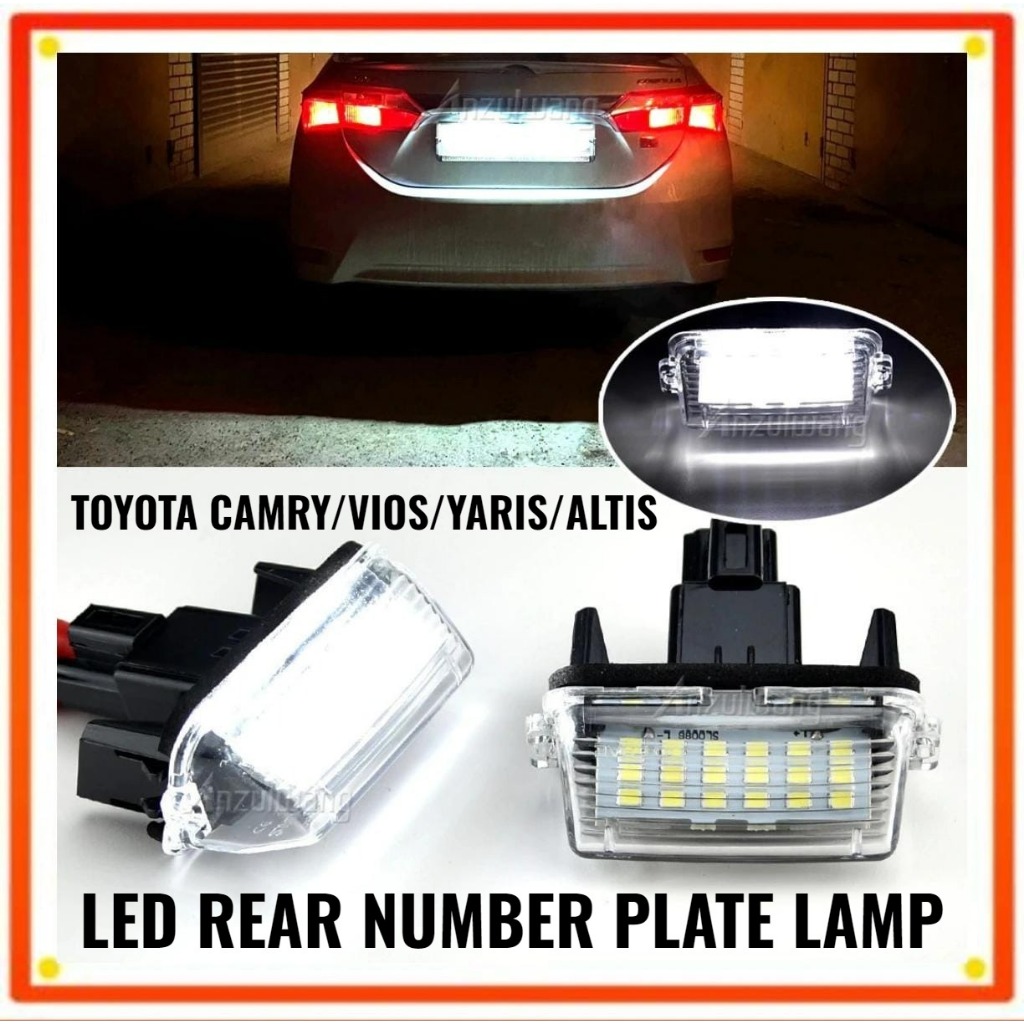 Toyota Camry Corolla Altis Vios Yaris Prius Sienta LED Rear License ...