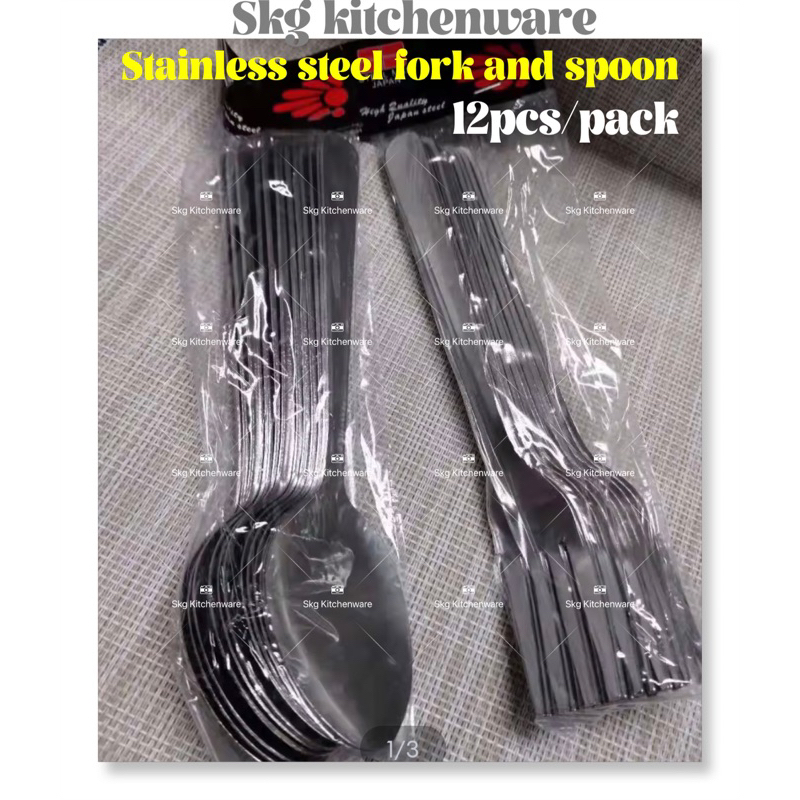 (12pcs) CLEARANCE STOCK 828# Economical Stainless Steel Spoon And Fork ...