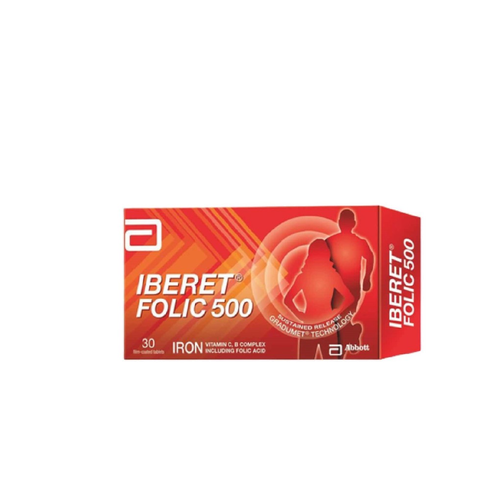 ABBOTT IBERET FOLIC 500 (30 FIM COATED TABLETS) | Shopee Malaysia
