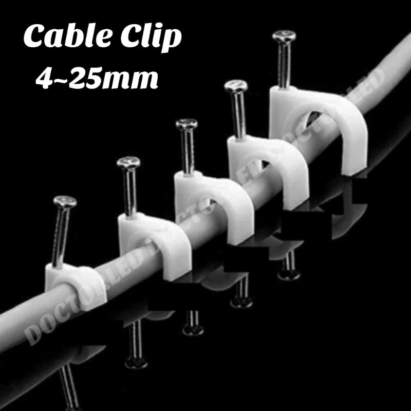 Cable Clips U Clips Wall,Ceiling,Floor,Concrete PVC Cable Clips With ...