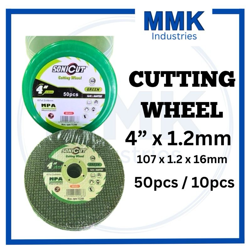 [READY STOCK] Sonicut 4” Cutting Disc Wheel 1.2mm x 10pcs / 50pcs| Set ...