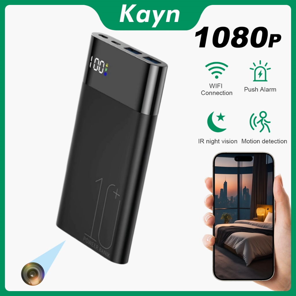 Wireless Mini Hidden Power Bank Camera – 1080P HD Surveillance, Night ...