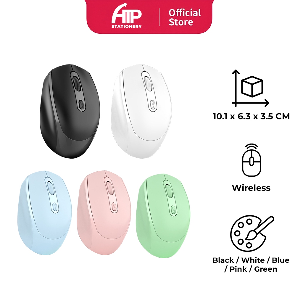 Morandi Color Wireless Mouse Silent Button Computer Laptop PC USB Mice ...