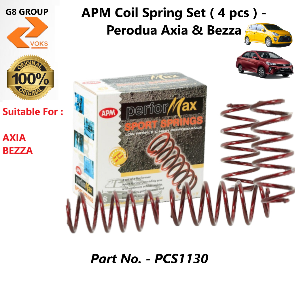 APM Coil Spring Set ( 4 pcs ) - Perodua Axia & Bezza ( PCS 1130 ...