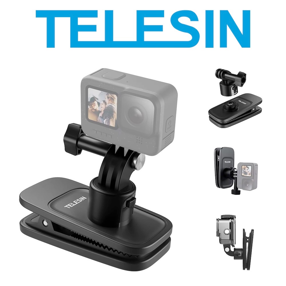 TELESIN Magnetic Quick Release Backpack Clip Bag Strap Clamp Mount for ...