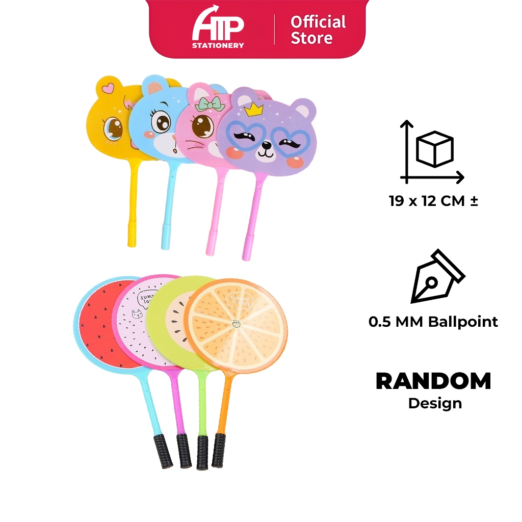 2in1 Creative Cute Animal Fan Pen Ballpoint Pen Student School Office ...