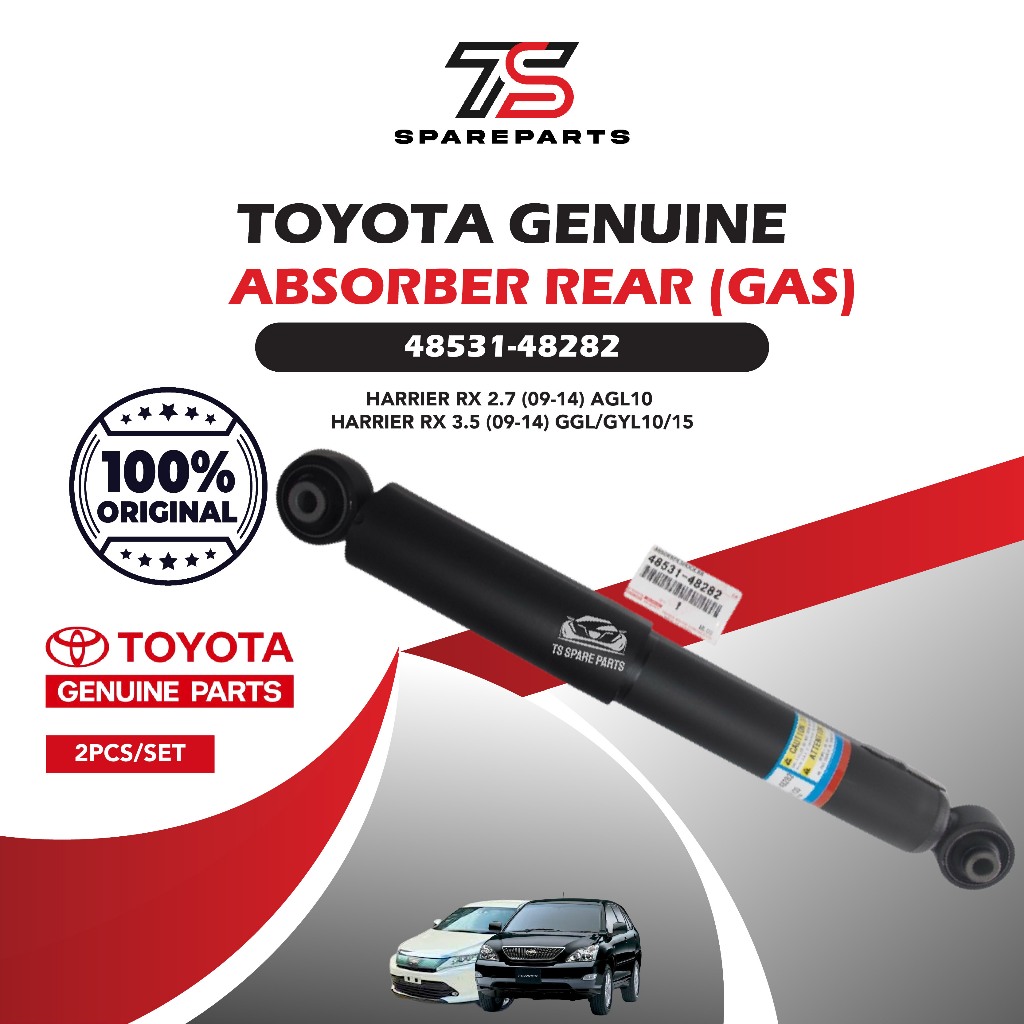 Toyota Absorber Rear (Gas) 48531-48282 Harrier AGL10,GGL10/15,GYL10/15 ...