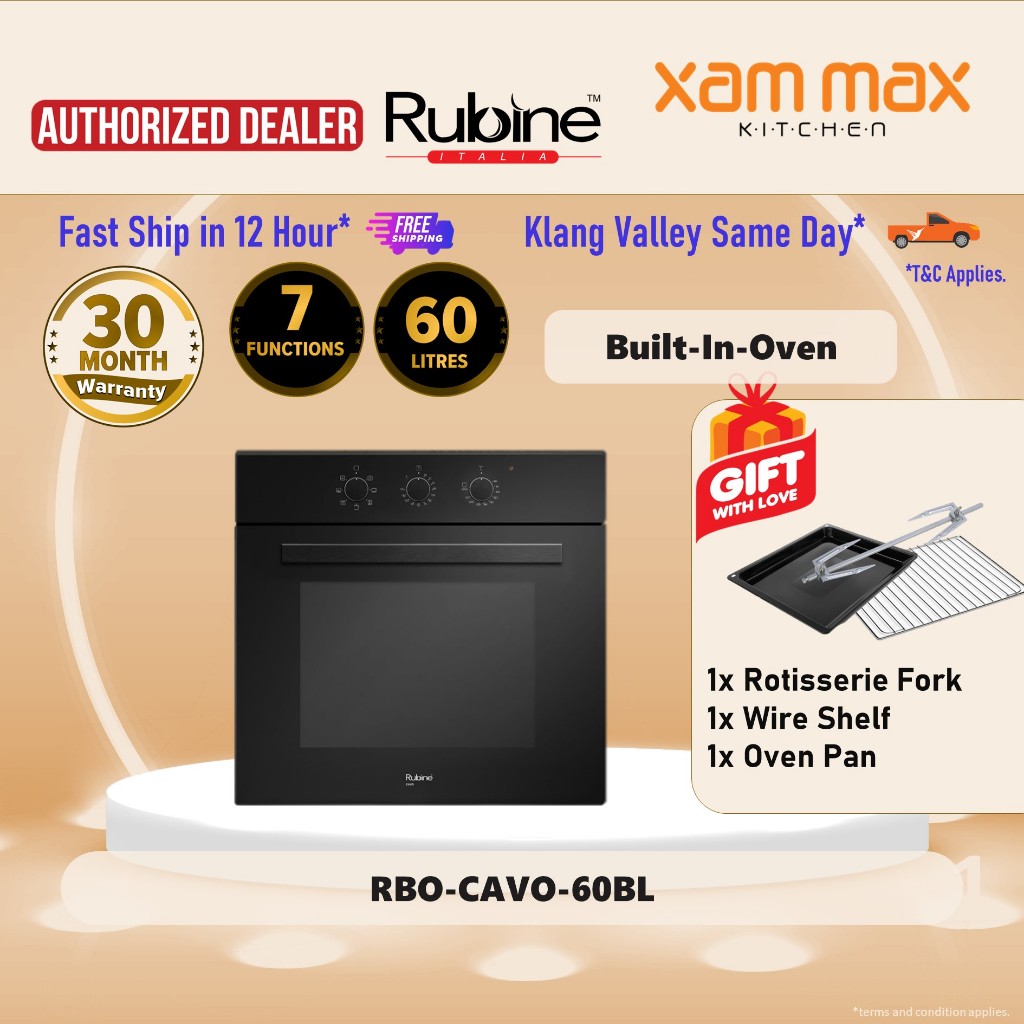 (PM FOR SHIP TODAY) XAMMAX Rubine 70L RBO-LAVA-70SS Built-in Oven / 60L RBO-CAVO-60BL Electric ...