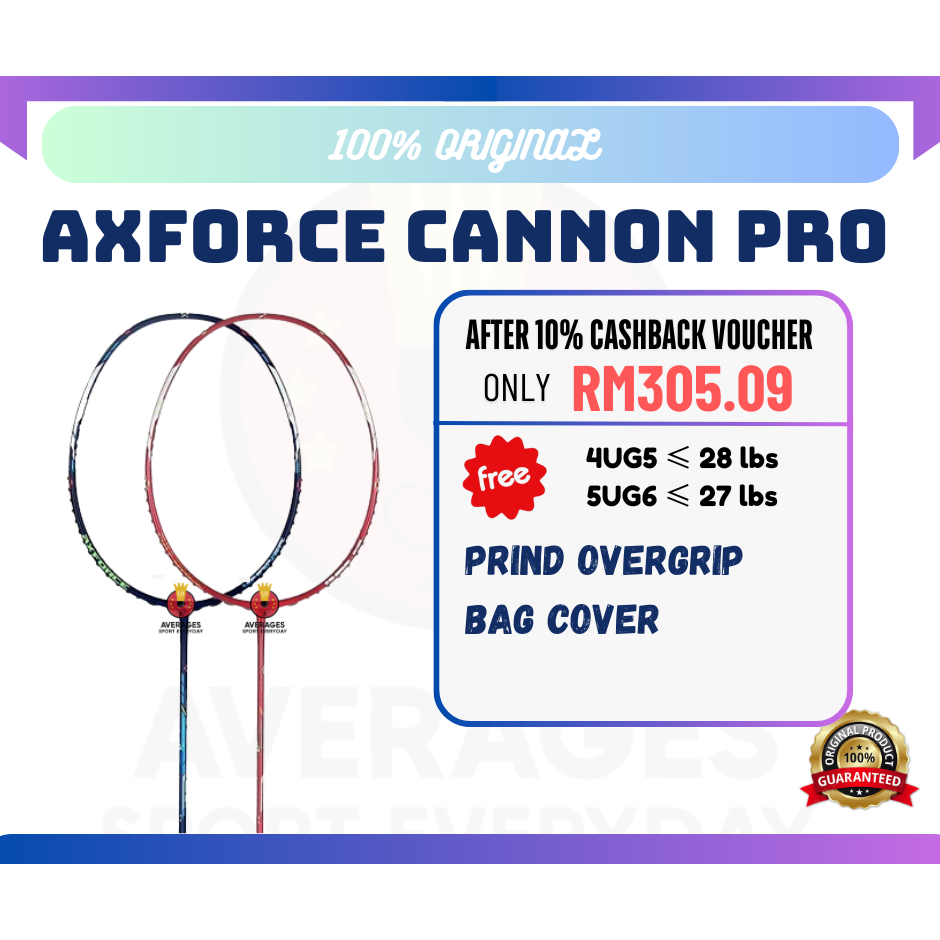 【READY STOCK】100% Orignal Axforce Cannon Pro Badminton Racket 2024 New ...