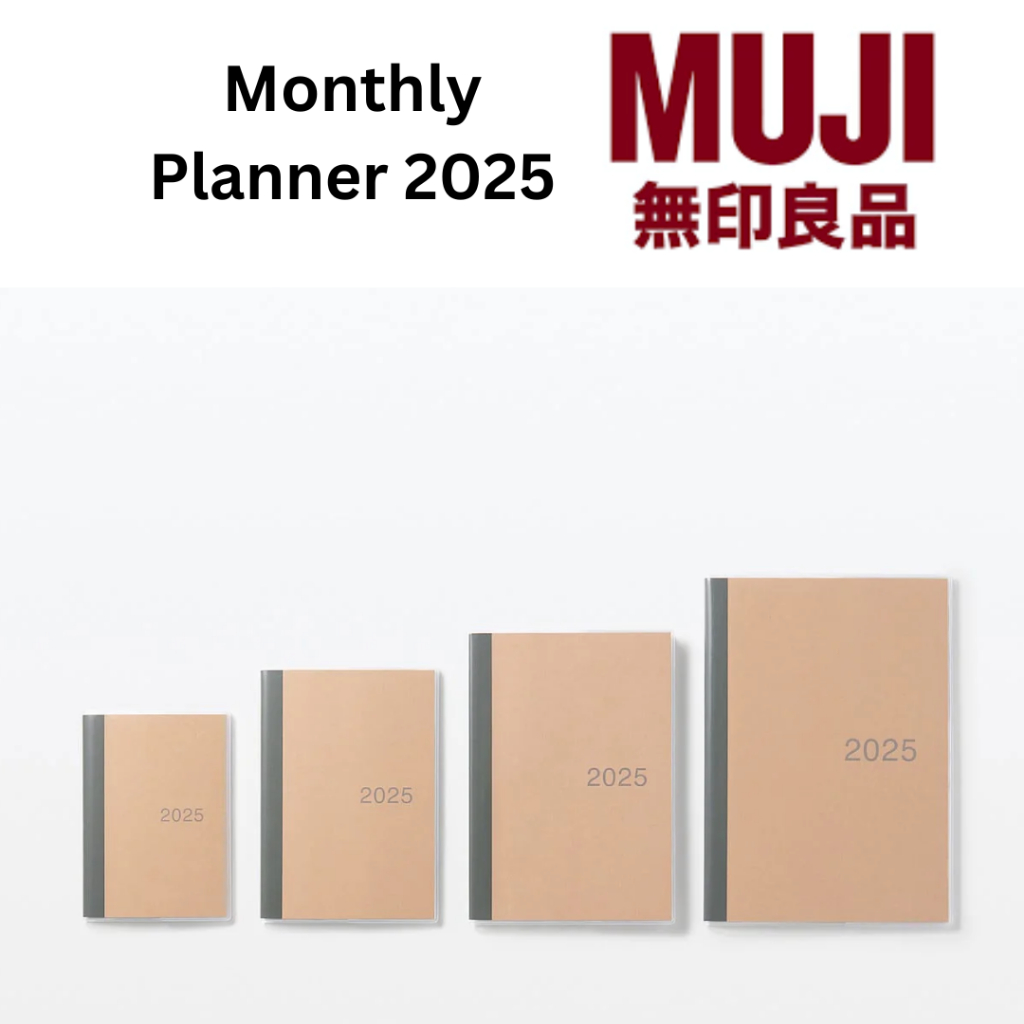 Muji Planner (Monthly) Muji Notebook 2025 Diary Book MUJI japan monthly schedule planner book ...