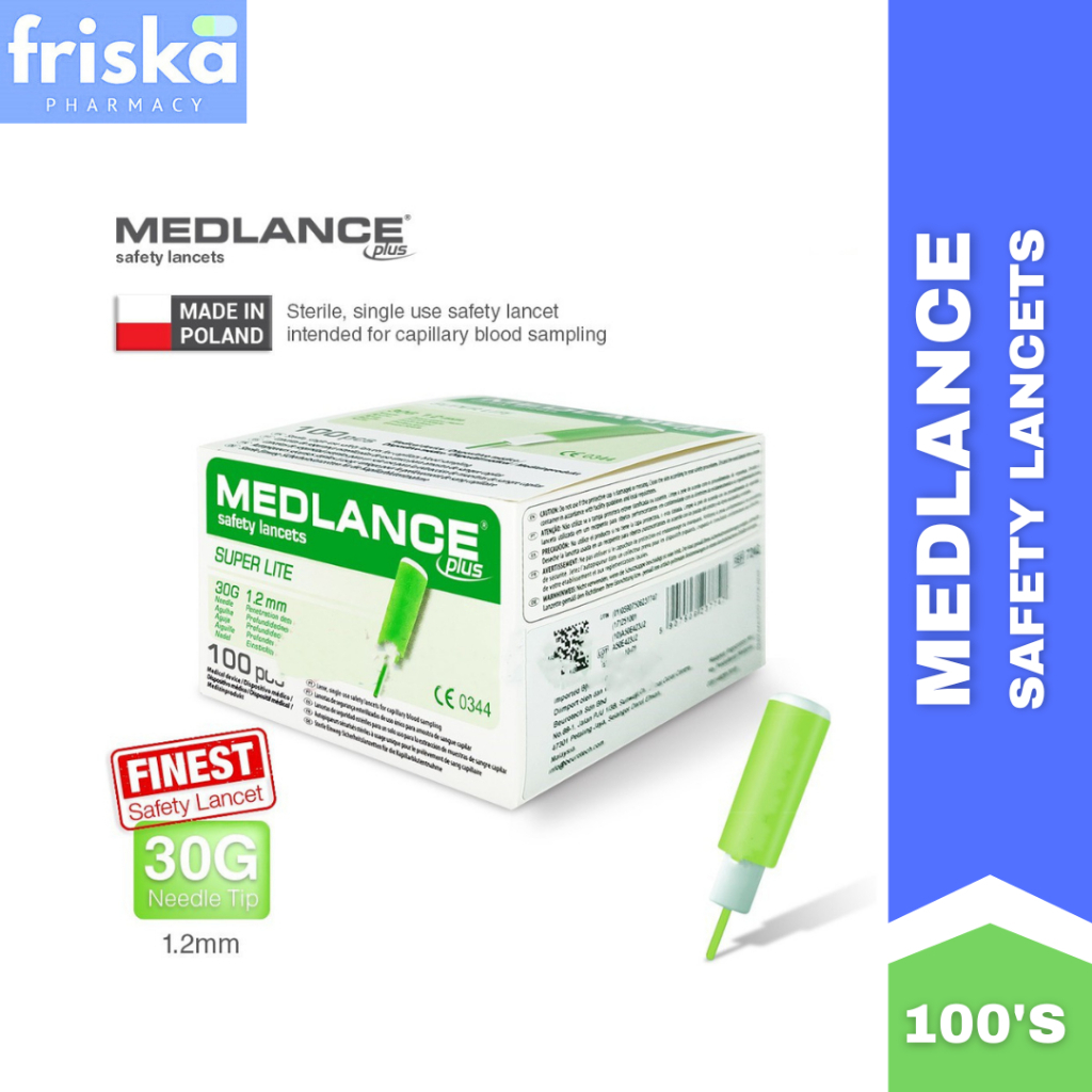 MEDLANCE PLUS SAFETY LANCET SUPER LITE 30G 1.2MM | Shopee Malaysia