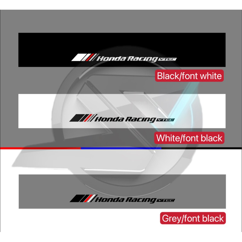 (Ready Stock) S1482# Honda Racing Vtec Car Windshield Vinyl Decal ...