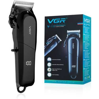 VGR V 118 Professional Rechargeable Mens Cordless Electric Hair Clipper LED Display Hair Trimmer ...