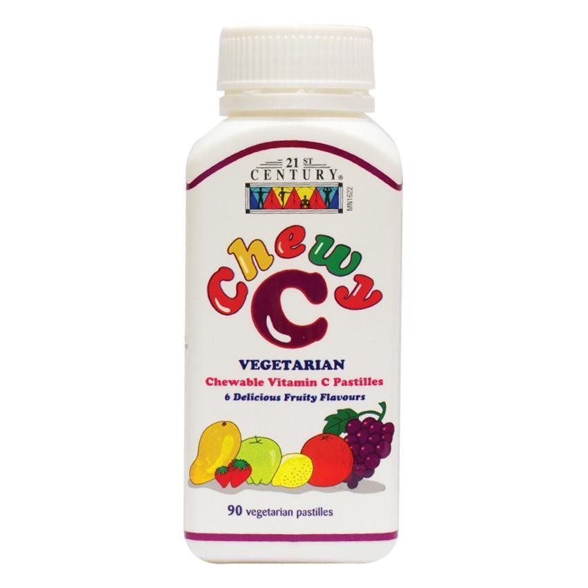 21ST CENTURY CHEWY C CHEWABLE VITAMIN C PASTILLES VEGETARIAN 90'S ...