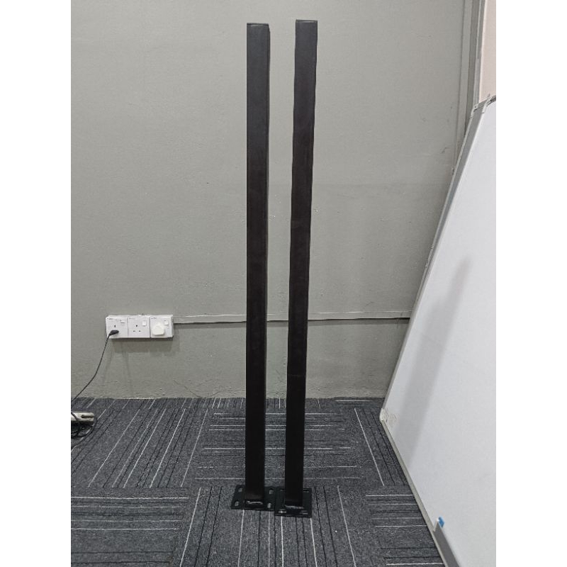 tiang pagar hollow 2"x2" 4 feet tebal besi 1.6mm-+ plate tapak bawah ...