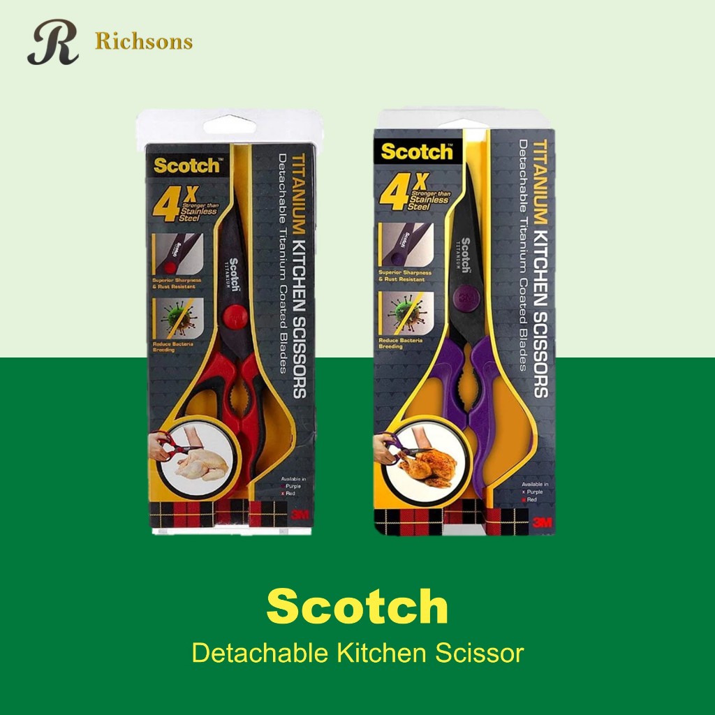 3M Scotch Premium Kitchen Stainless Steel Scissor Chicken Anti Rust ...