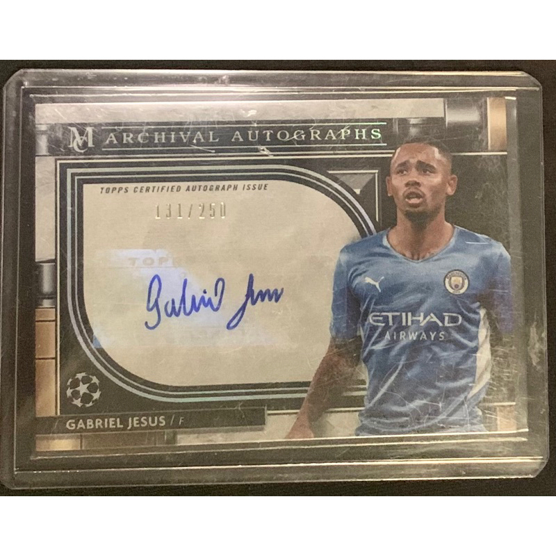 Topps UEFA Champions League Museum Collection Gabriel Jesus Archival ...