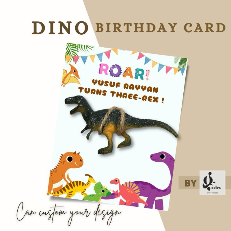 Kad Goodies Kanak kanak/ Fun Toy Dinosaur Goodies with Custom Birthday ...